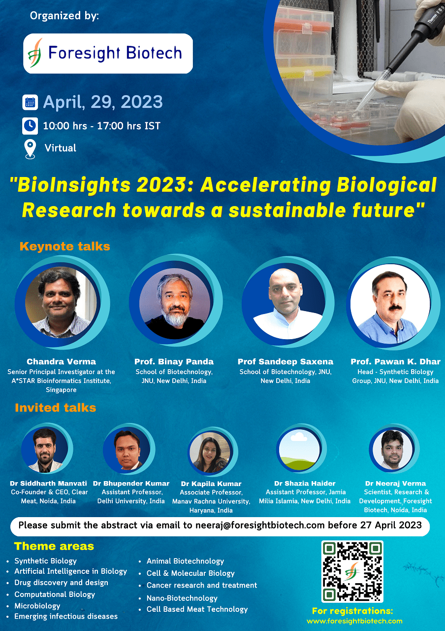 Bio Insights 2023: Advancing Research and Biotechnology Applications for a Sustainable Future ...